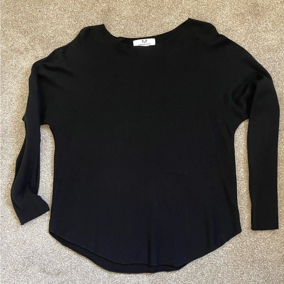 Magaschoni | Tops | Magaschoni Black Light Sweater Round Hem | Poshmark
